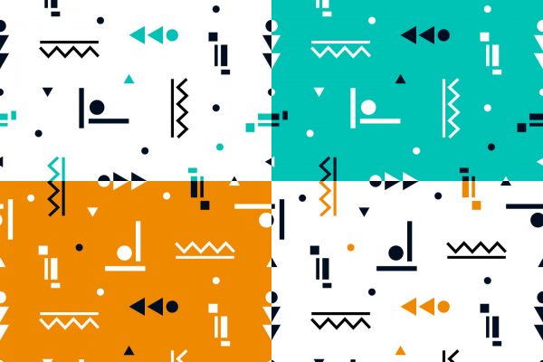 Simple Geometric Shapes Vector Free Pattern - GraphicSurf.com
