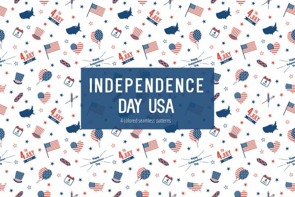 Independence Day Usa Vector Free Pattern - GraphicSurf.com