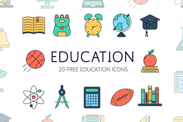 School Vector Free Icon Set - GraphicSurf.com