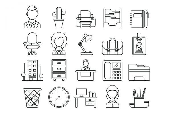 Office Vector Free Icon Set - GraphicSurf.com