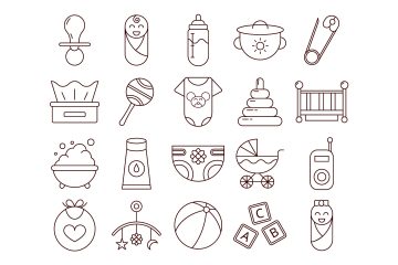 Baby Vector Free Icon Set - GraphicSurf.com
