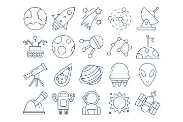 Space Vector Free Icon Set - GraphicSurf.com