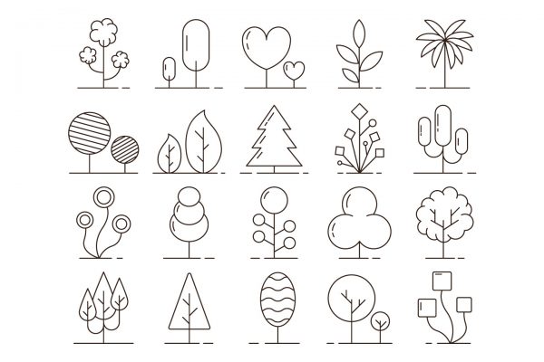 Trees Vector Free Icon Set - GraphicSurf.com