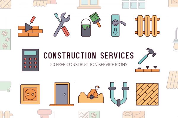 Construction Site Vector Free Icons Set - GraphicSurf.com