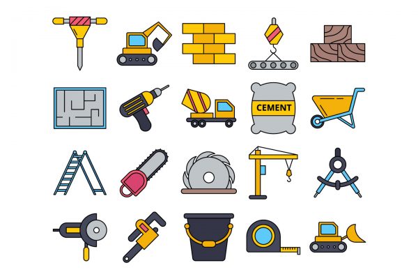 Construction Site Vector Free Icons Set - GraphicSurf.com