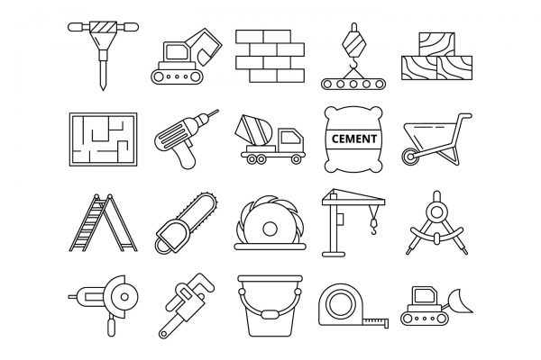 Construction Site Vector Free Icons Set - GraphicSurf.com
