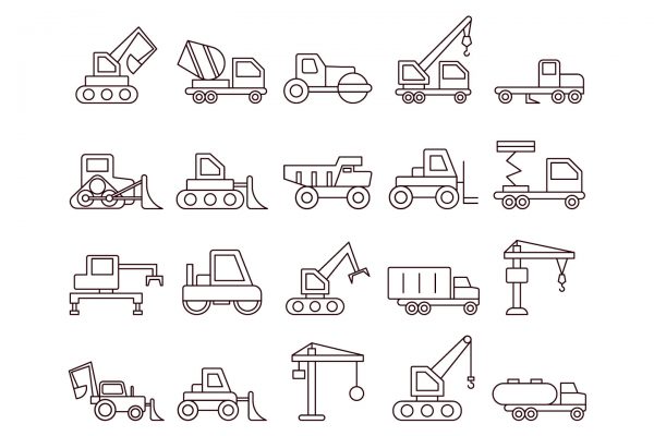 Construction Technics Vector Free Icon Set - GraphicSurf.com
