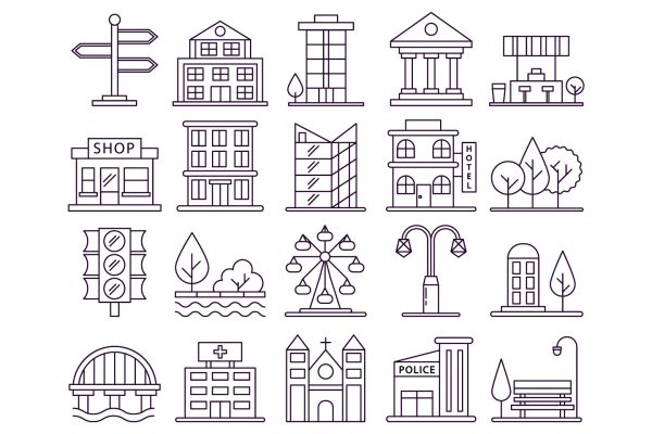City Vector Free Icon Set - GraphicSurf.com