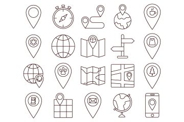 Map Vector Free Icon Set - GraphicSurf.com