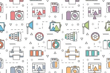 Photography Vector Free Seamless Pattern - GraphicSurf.com