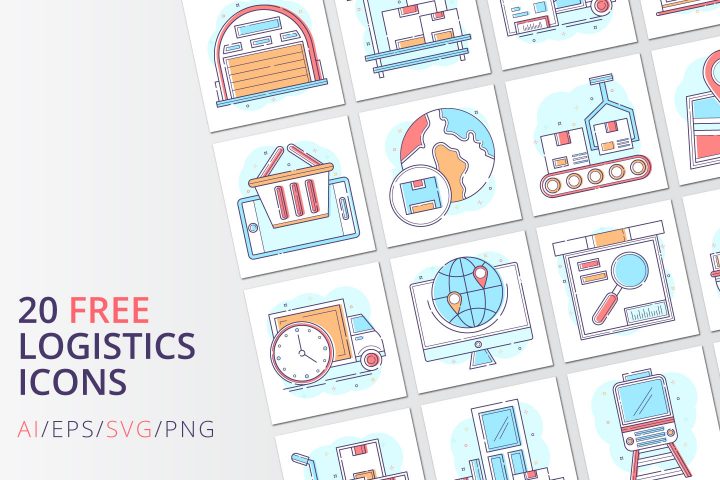 Free 20 Logistics Vector Icons - GraphicSurf.com