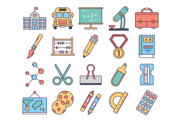 School Vector Free Icon Set - GraphicSurf.com