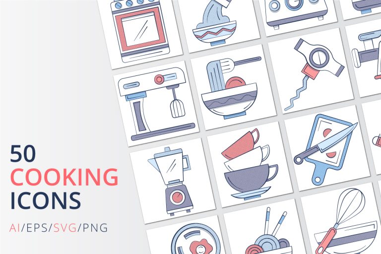 Kitchenware and Items Vector Free Icon Set - GraphicSurf.com