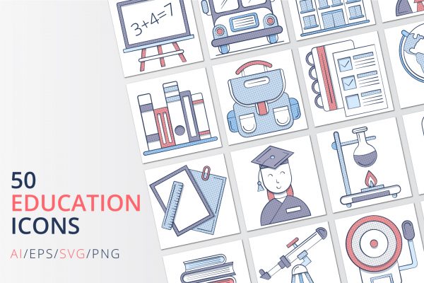 School Vector Free Icon Set - GraphicSurf.com