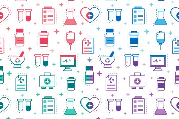 Medicine Vector Free Seamless Pattern - GraphicSurf.com