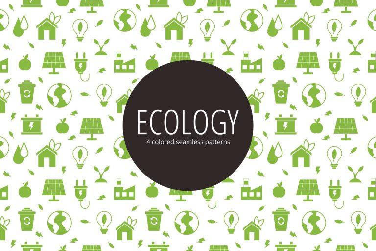 Ecology Concept Vector Free Seamless Pattern - GraphicSurf.com