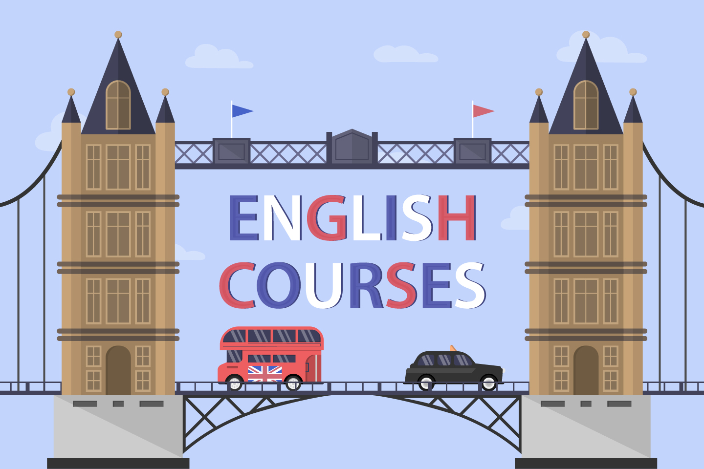 Learning English In London Illustration GraphicSurf Learning English In London Illustration GraphicSurf