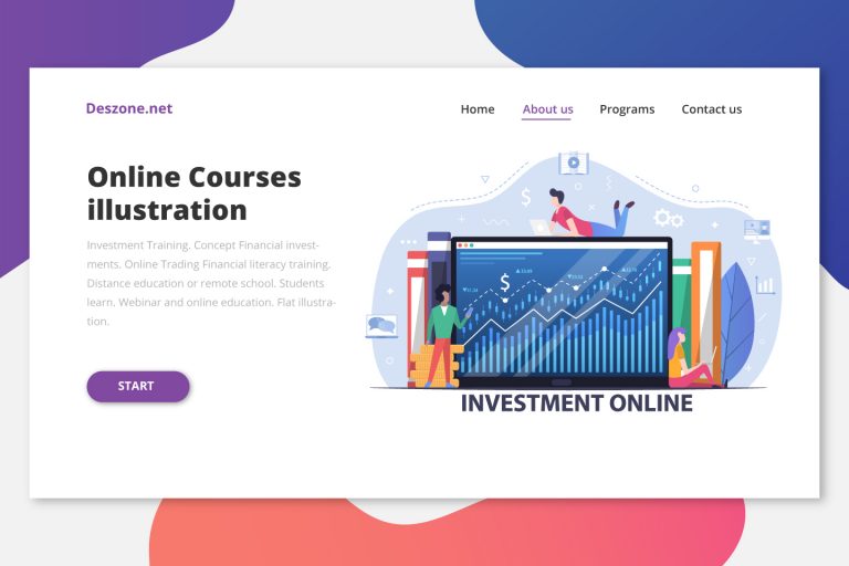 Online Investment Free Vector Flat Design - GraphicSurf.com
