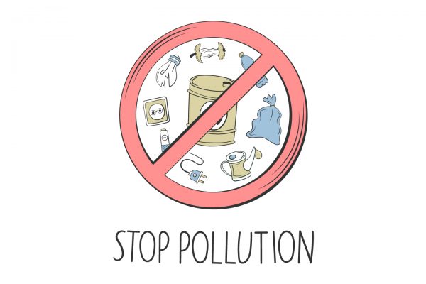 Vector Illustration of Stop Pollution - GraphicSurf.com