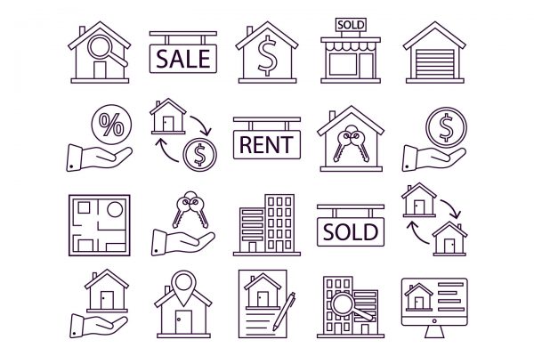Real Estate Vector Free Icons Set - GraphicSurf.com