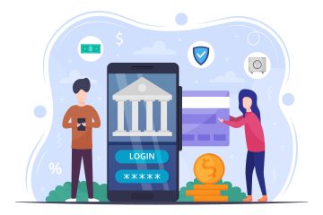 Mobile Banking Vector Free Illustration - GraphicSurf.com