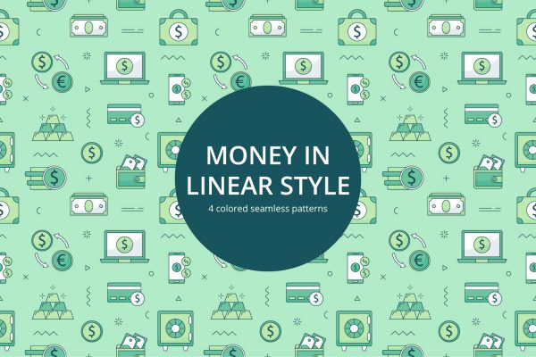 Business Seamless Pattern in Flat Style - GraphicSurf.com