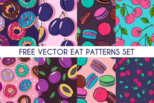 25 Free Vector Food Patterns - GraphicSurf.com