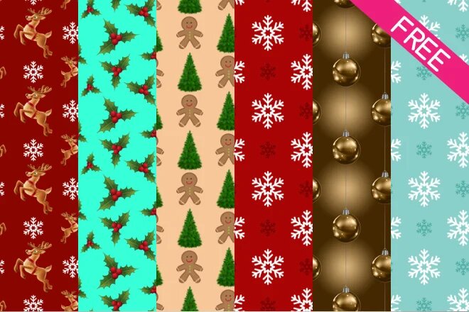 45 Free Christmas Patterns - GraphicSurf.com