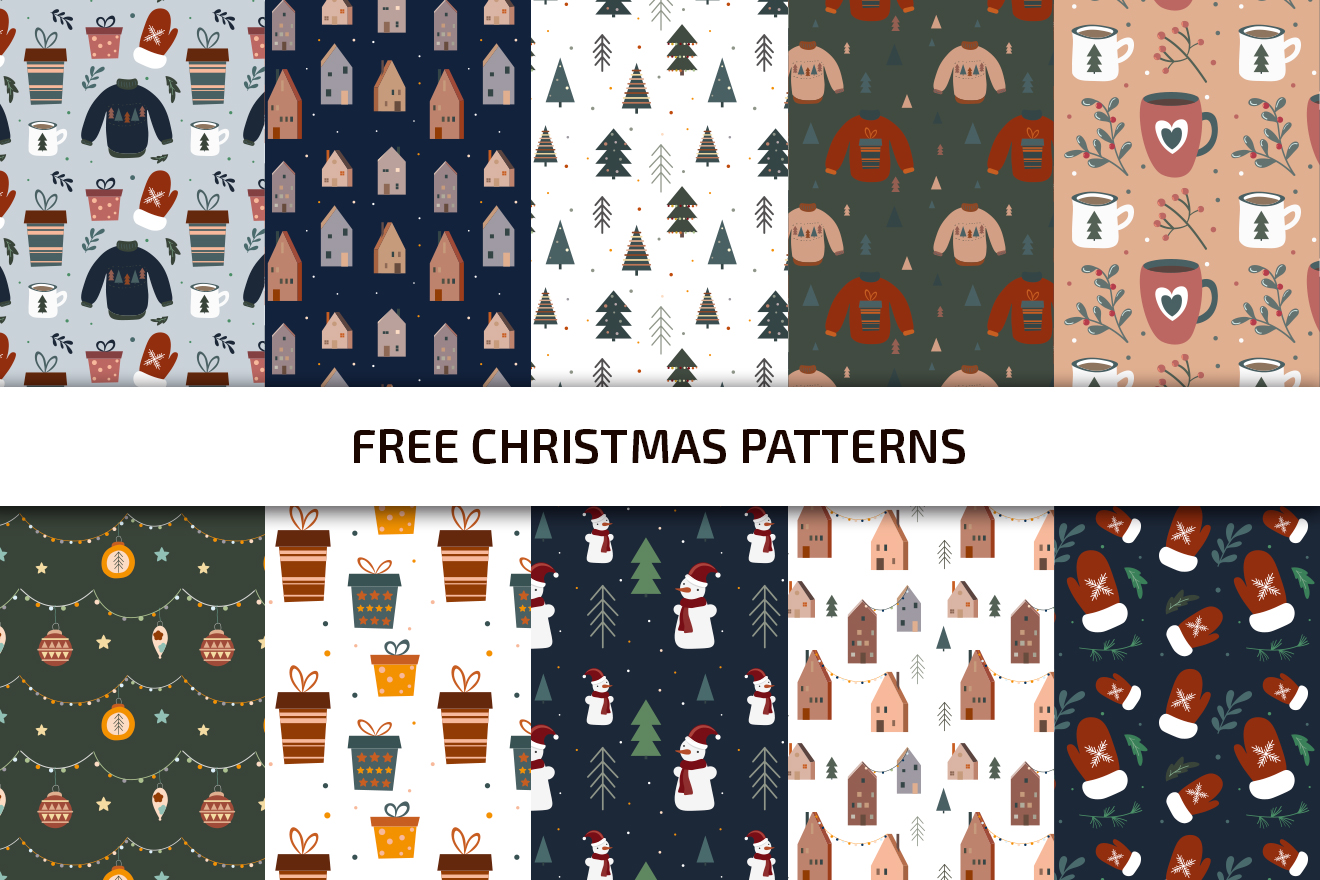 45 Free Christmas Patterns - GraphicSurf.com