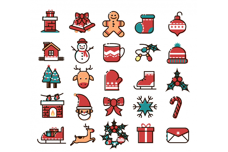 35+ Free Christmas Icon Sets - GraphicSurf.com